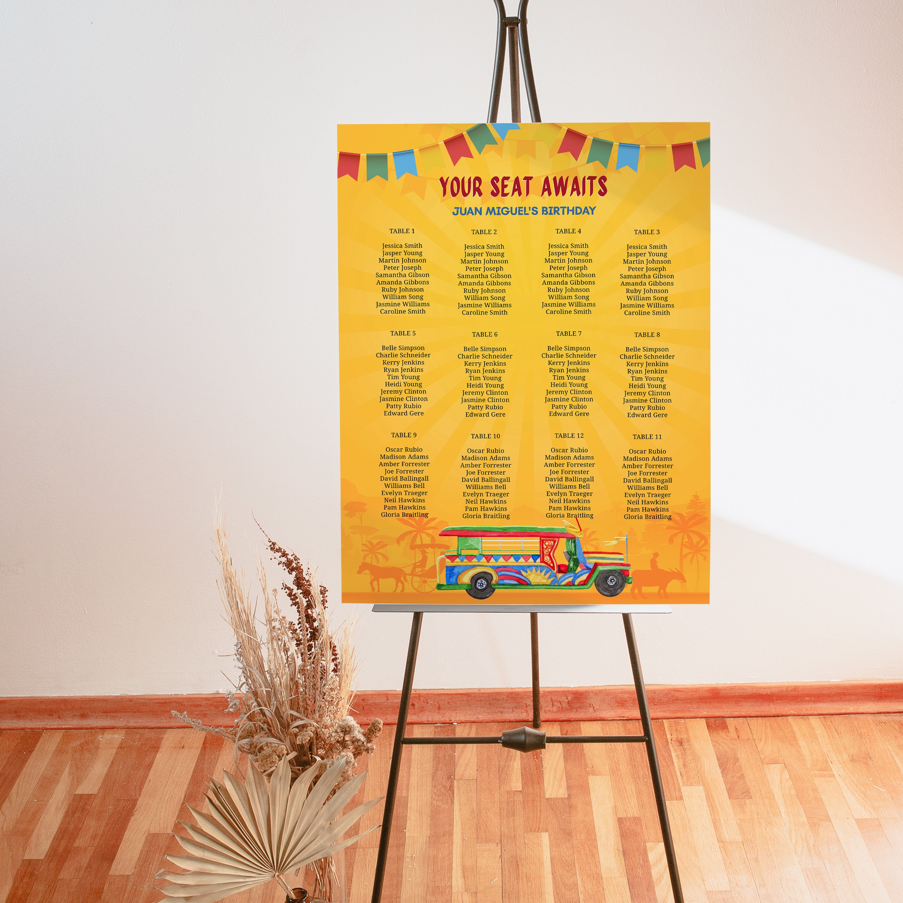Filipino Party Seating Sign, Filipino Fiesta Seating Chart, Filipino ...