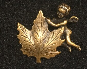 Angel on Maple Leaf | Etsy