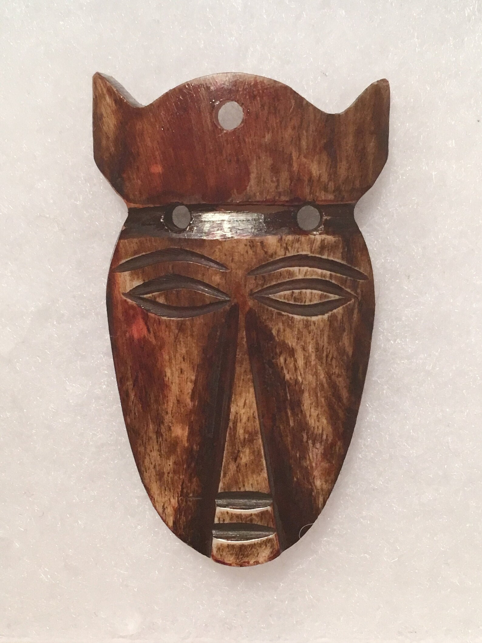 Primitive Mask Bone Carved Tribal Amulet - Etsy