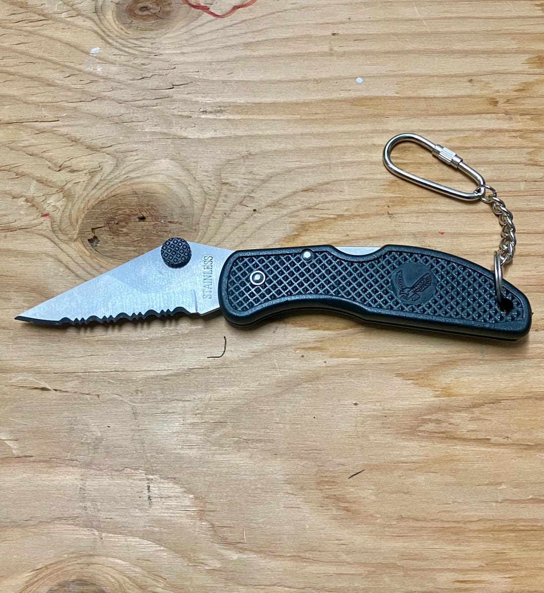 Vintage Sharp Folding Pocket Knife on Keychain. - Etsy