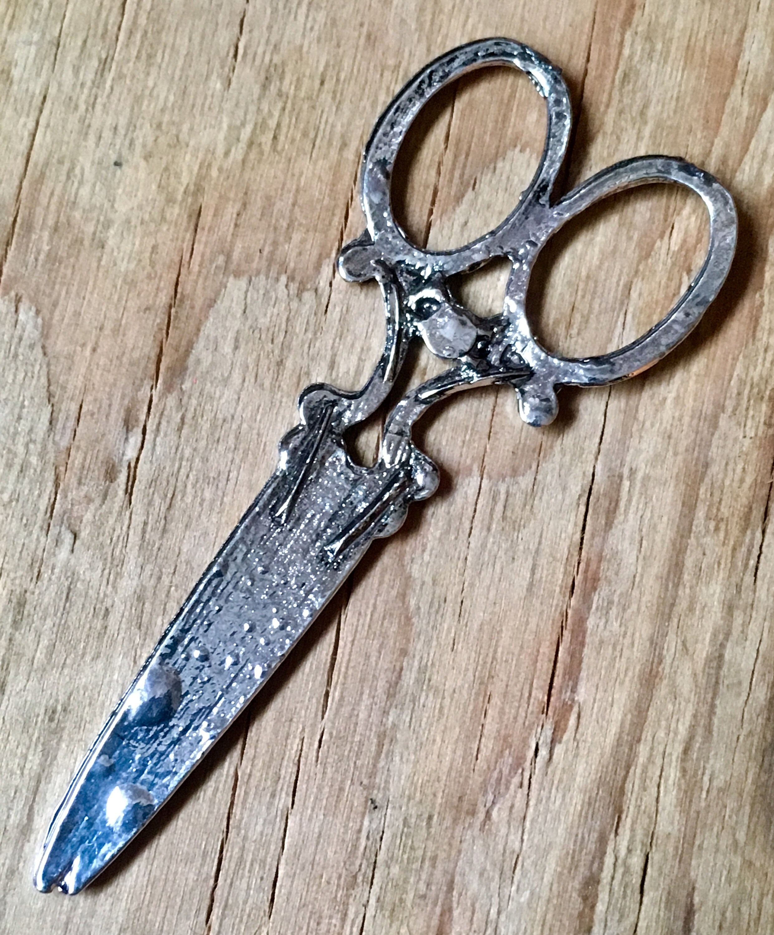 Miniature Scissors Vintage Silver Plated Charm - Etsy Canada