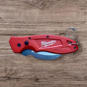 MILWAUKEE FASTBACK Stainless Steel Hawkbill Folding Knife With 2.45 In ...