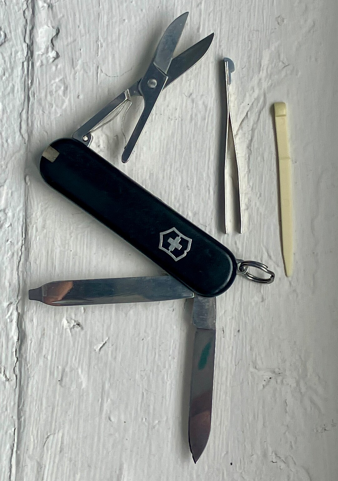 Miniature Folding Victorinox Swiss Knife With 5 Tools on Keychain. - Etsy