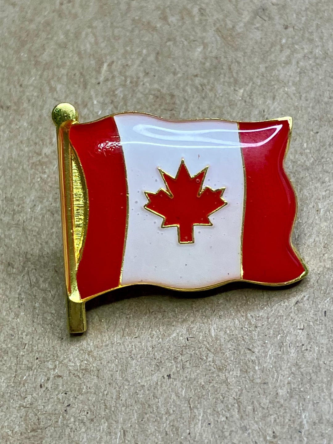 Canada Flag - Vintage Enamel Pin - Etsy
