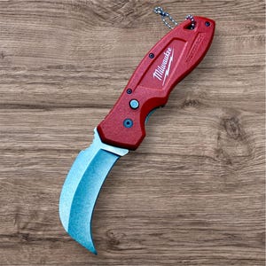 MILWAUKEE FASTBACK Stainless Steel Hawkbill Folding Knife With 2.45 In ...