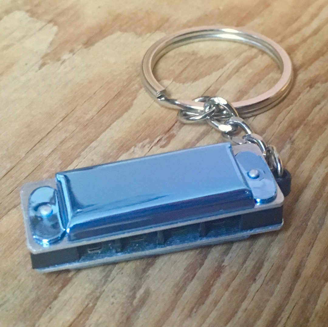 Miniature Harmonica Vintage Keychain. - Etsy