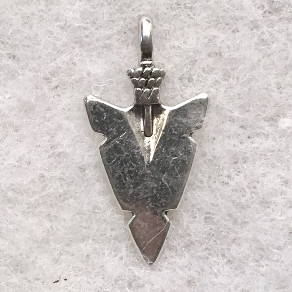 Silver Silver Arrowhead Pendant - Etsy
