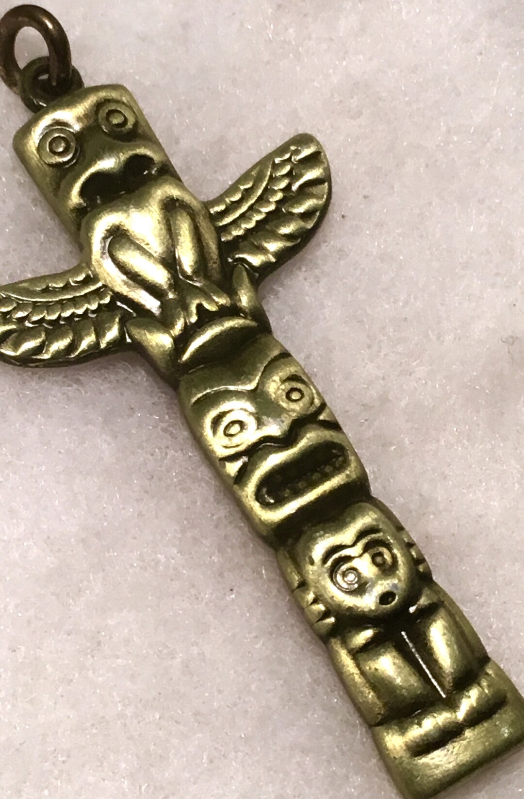 Miniature Totem Pole - Vintage Amulet - Etsy