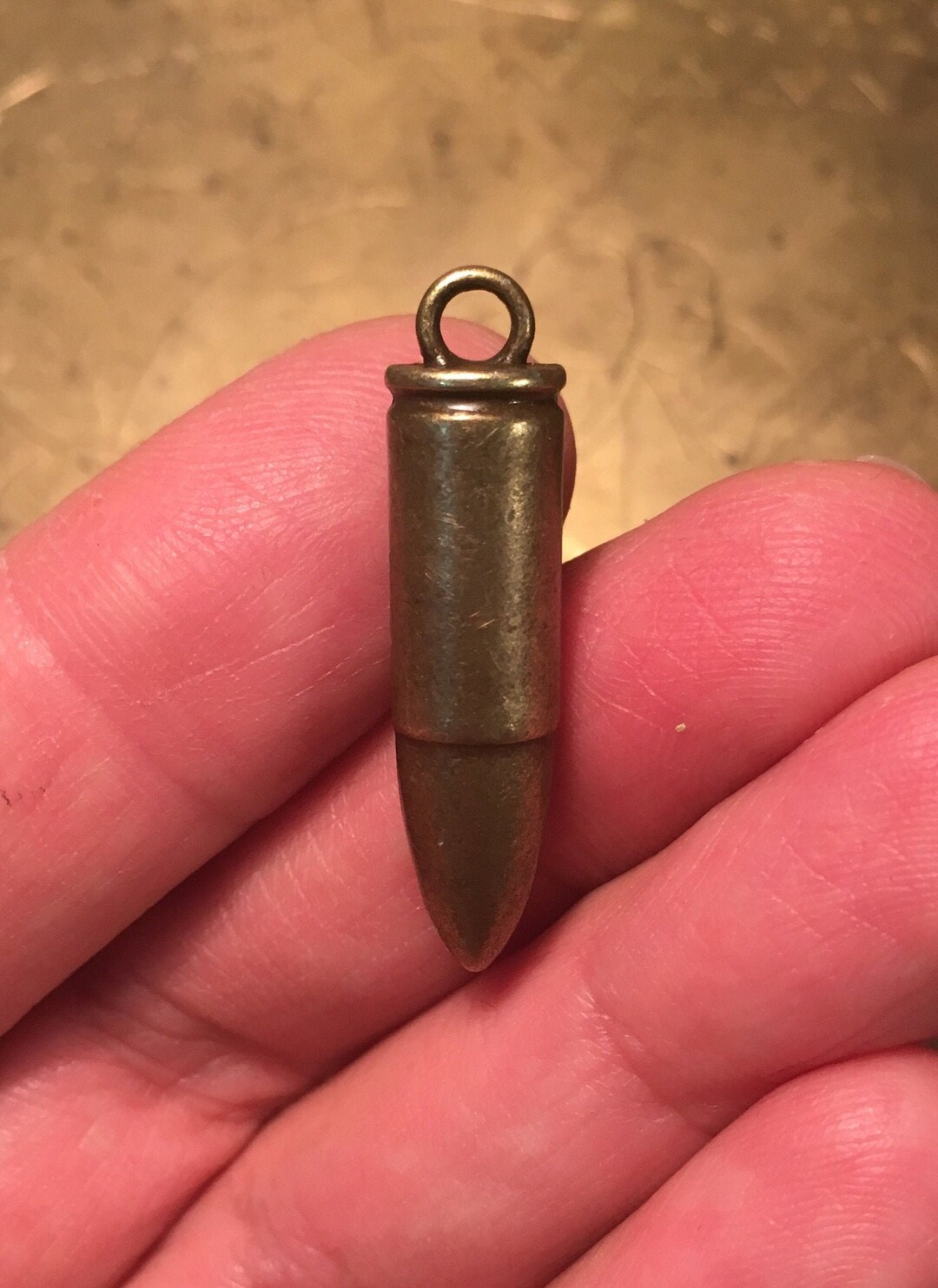 9 Mm Bronze Charm Bullet Vintage Amulet - Etsy UK