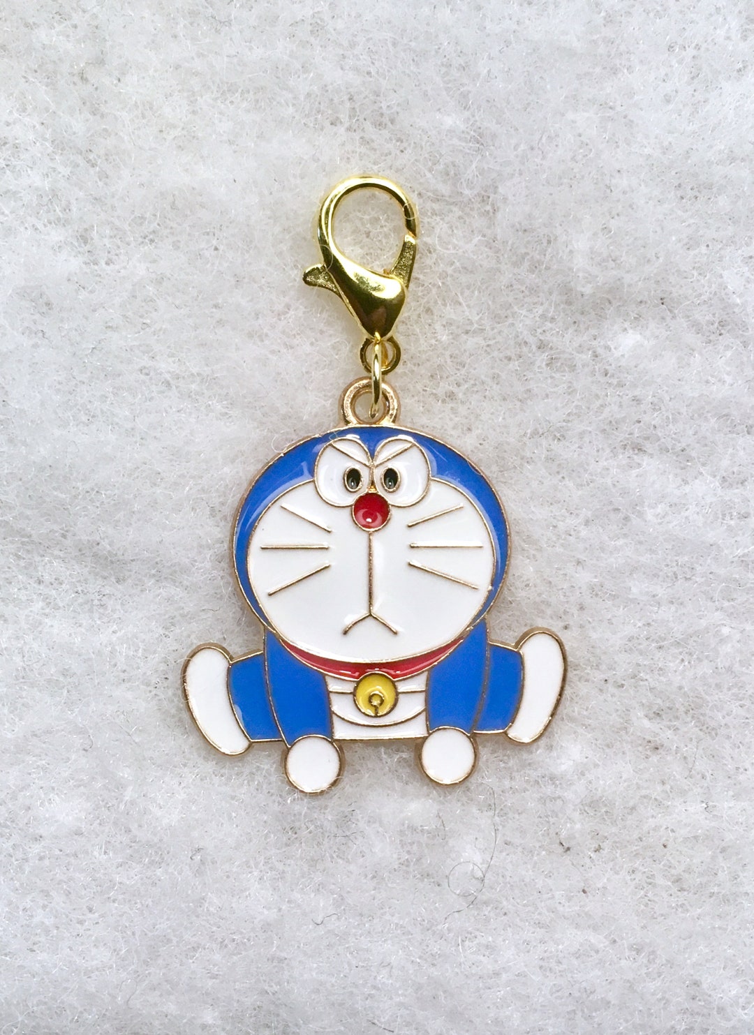 Doraemon Cat Vintage Enamel Charm / Pendant on 18K Gold - Etsy