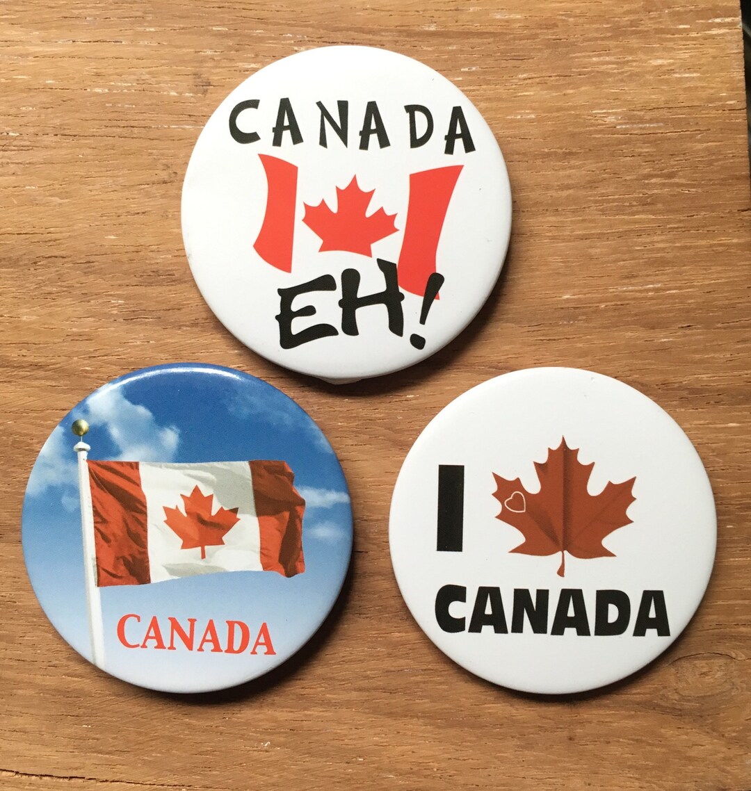 I Love Canada - Lot of 3 Souvenir Buttons - Etsy