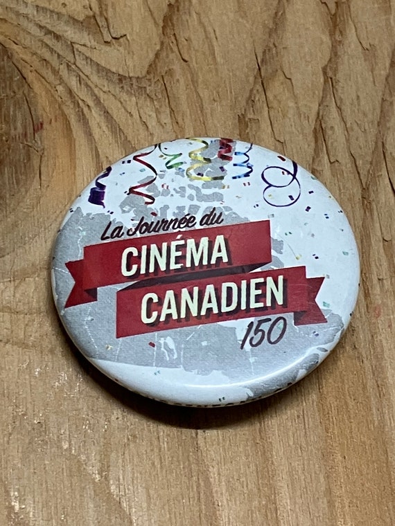 150 years of Canadian cinema- vintage button - Gem