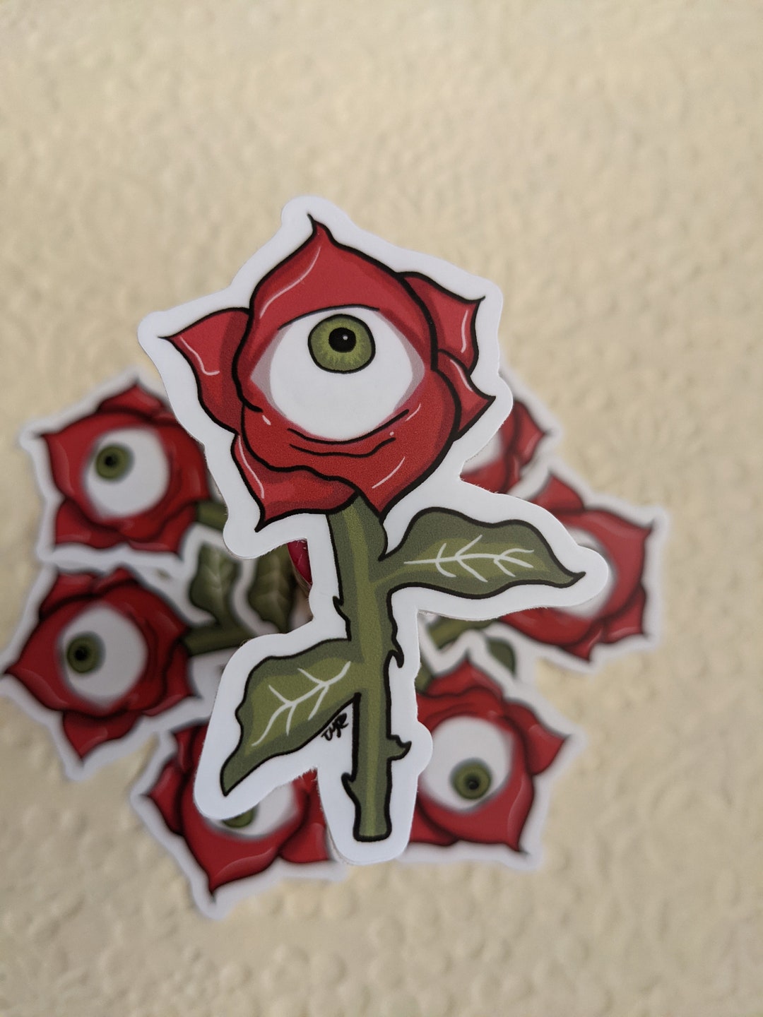 Eye flower Art Vinyl Decal Long Lasting Sticker Original Artwork Water ...