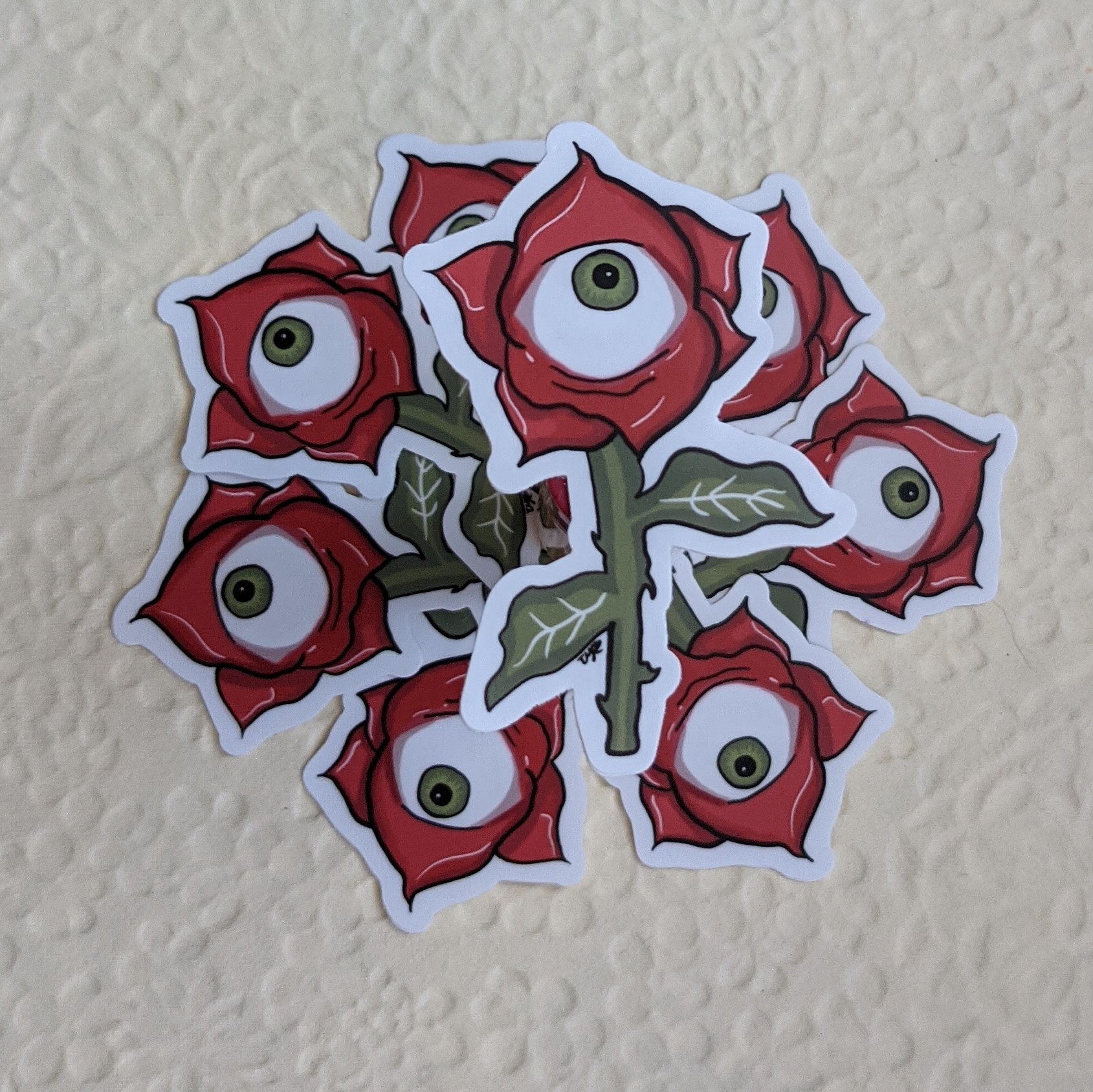 Eye flower Art Vinyl Decal Long Lasting Sticker Original Artwork Water ...