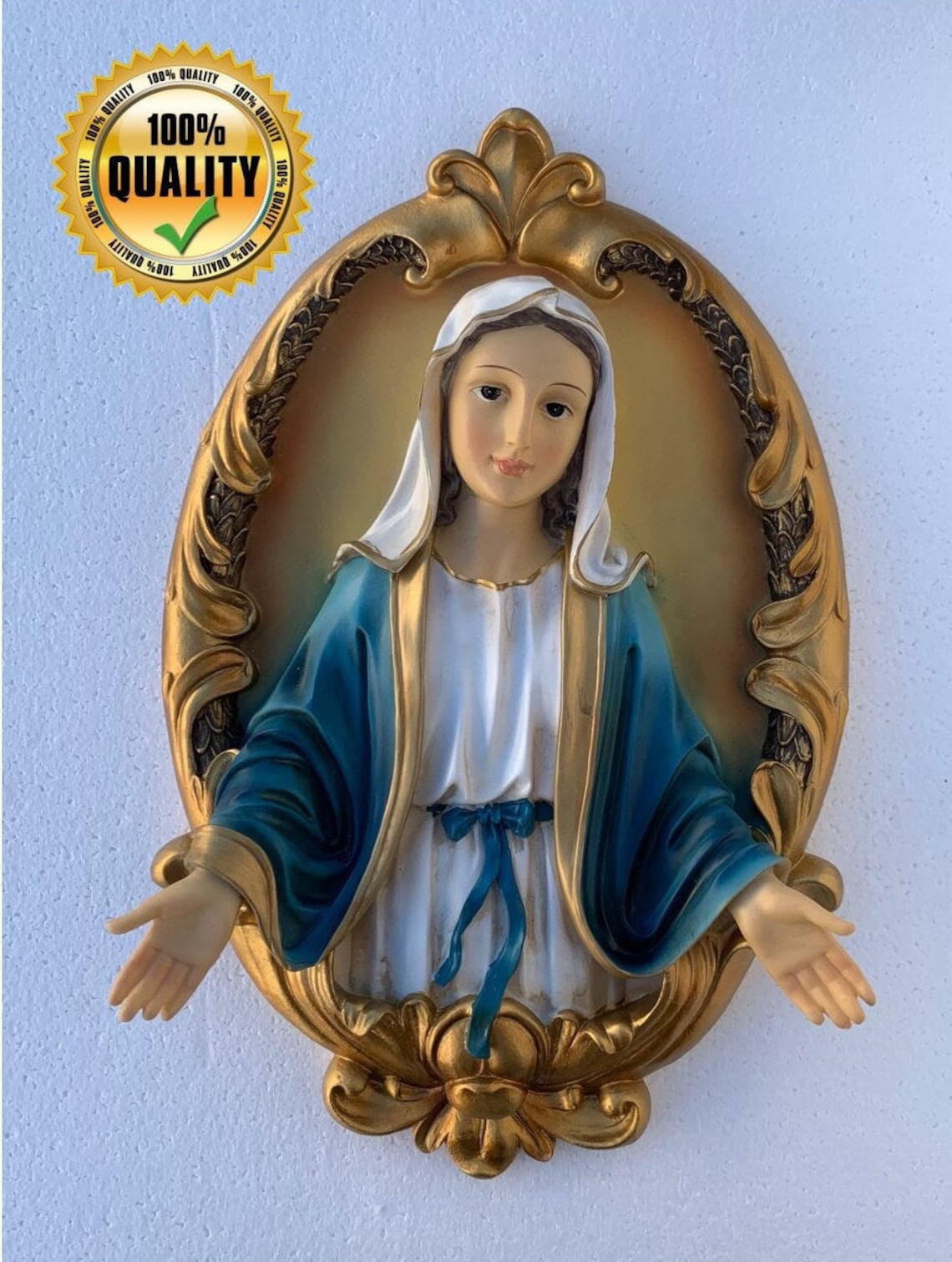 Virgin Mary Wall Art, Wall Hanging, Home Decor With 3D Effect, Handmade ...