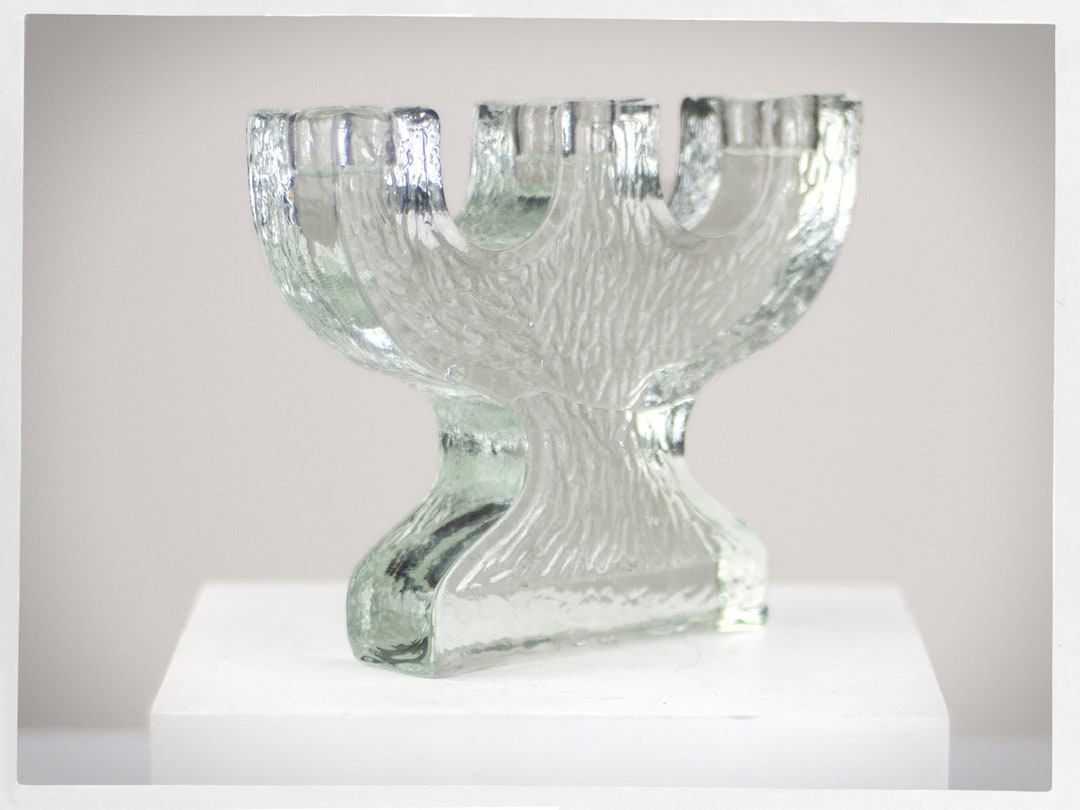 Pukeberg Sweden. Swedish Glass Candelabra With Tree Arms. Clear ...