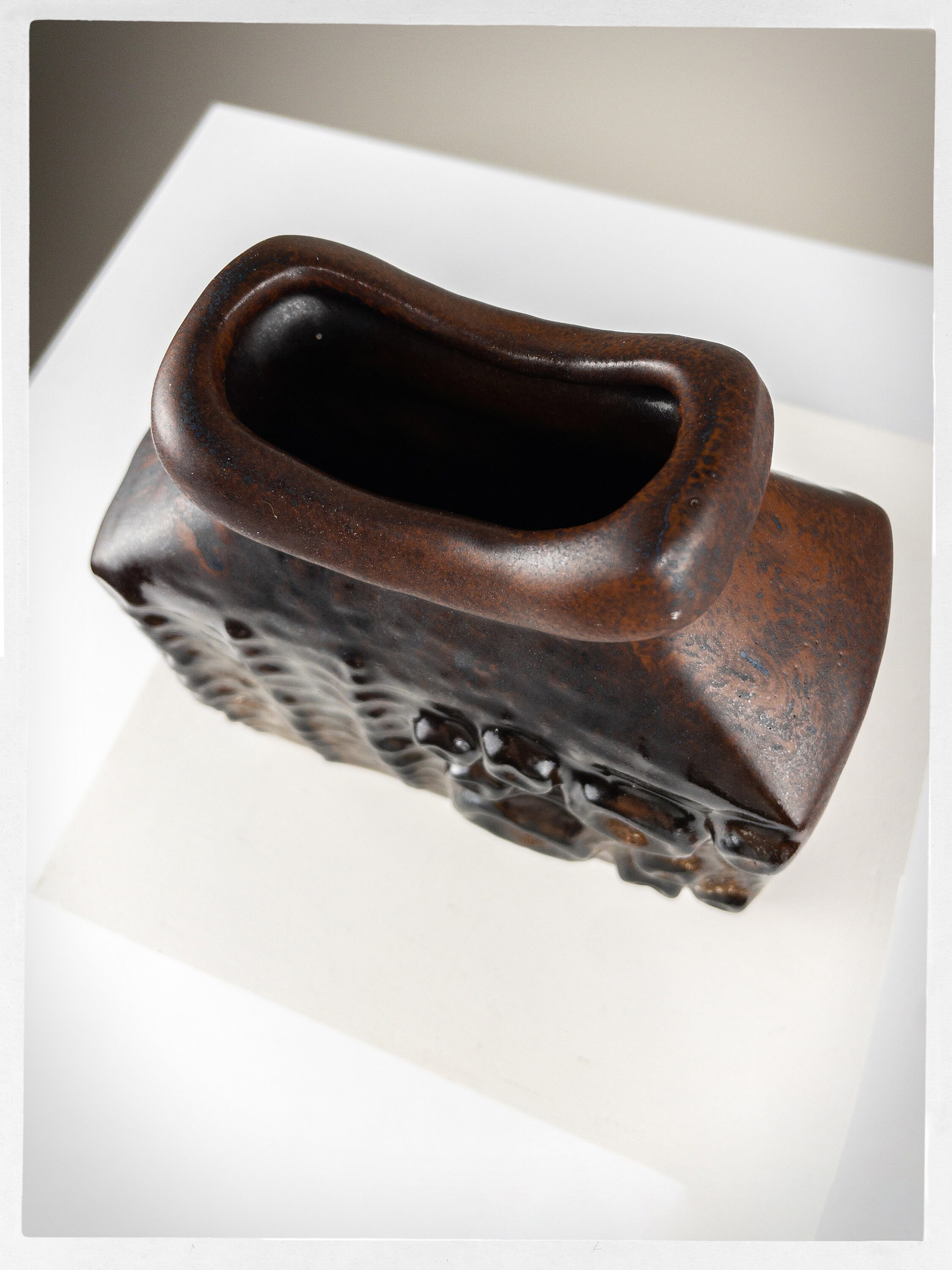 Mid Century Carstens Mooncrater Vase, Dieter Peter Brutalist Pottery - Etsy