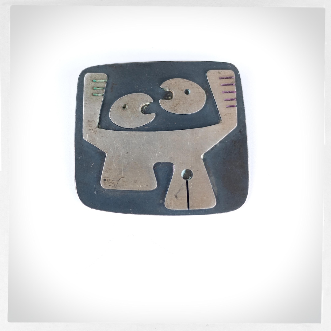 60s Jay Tuttle Vintage Brooch, Mid Century Modern Sterling Silver Pin ...