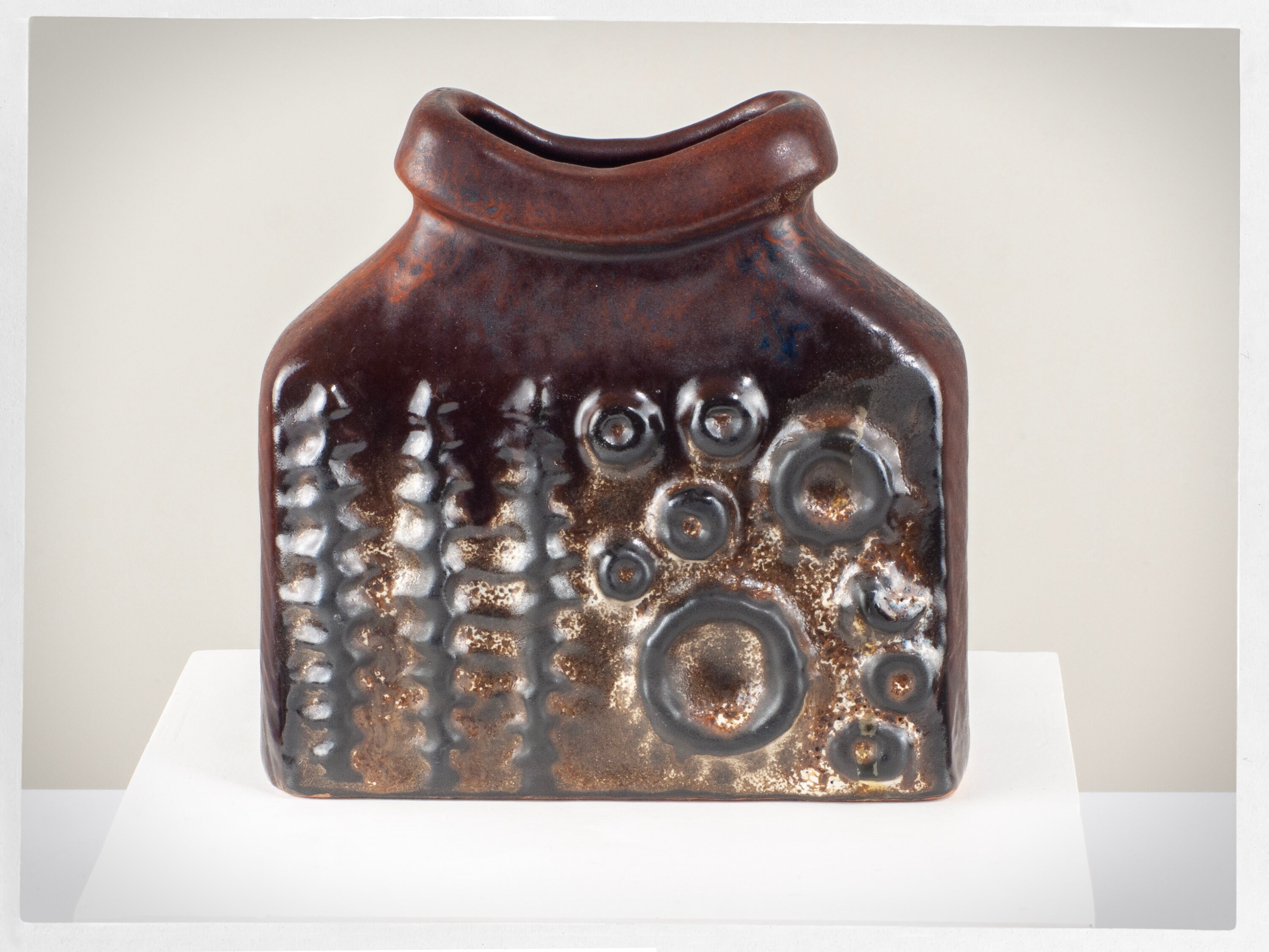Mid Century Carstens Mooncrater Vase, Dieter Peter Brutalist Pottery - Etsy