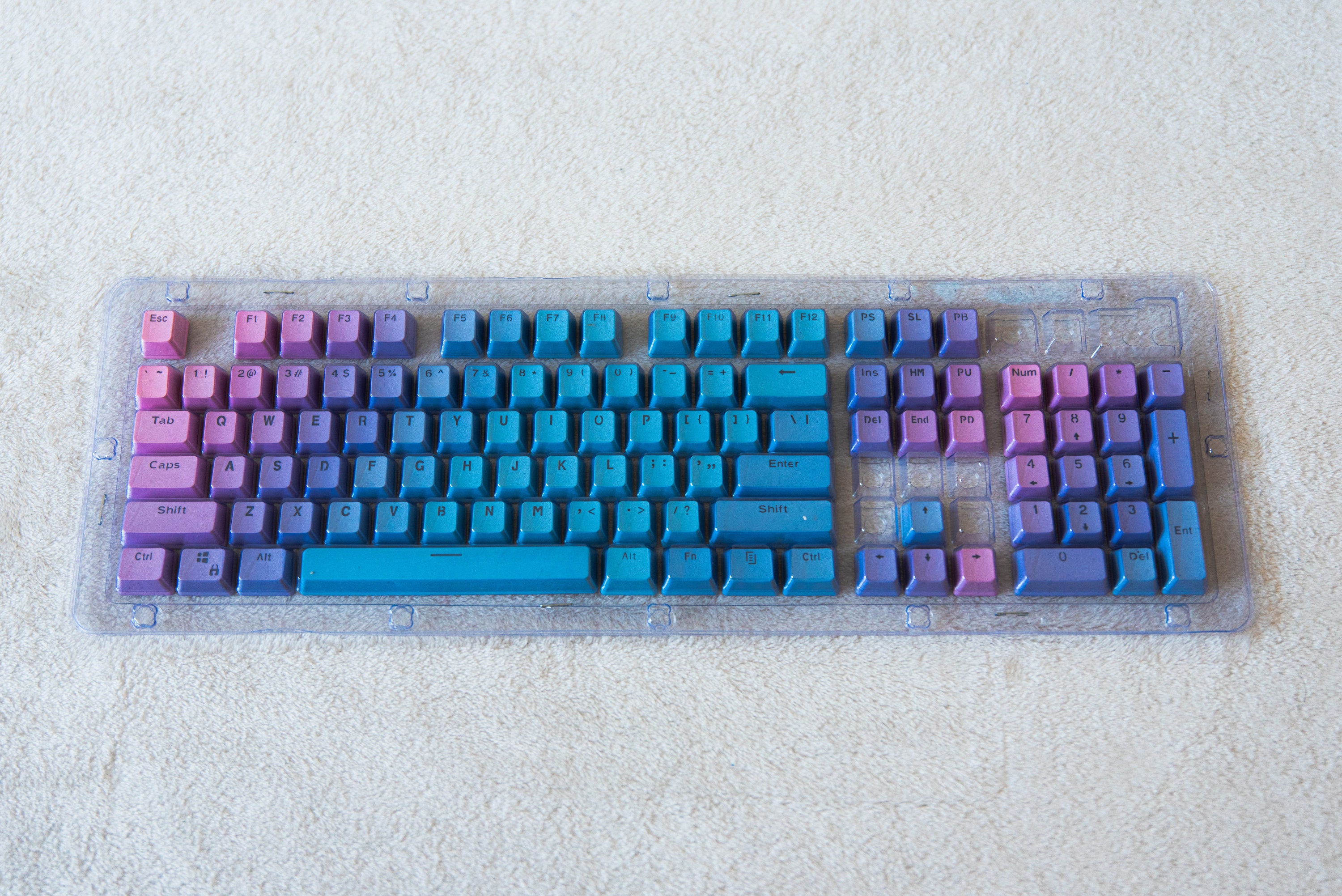 Purple Gradient Keyboard Caps Top Printed 104 Piece Caps | Etsy