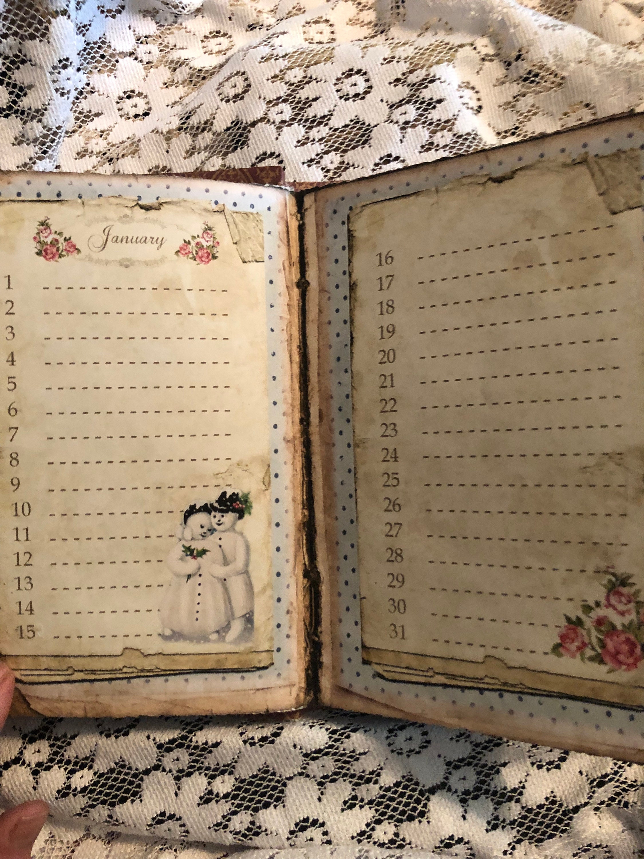 A Birthday Calendar Book - Etsy