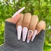 Karol G Press on Nails Karol G Nails Pink Karol G Nails - Etsy