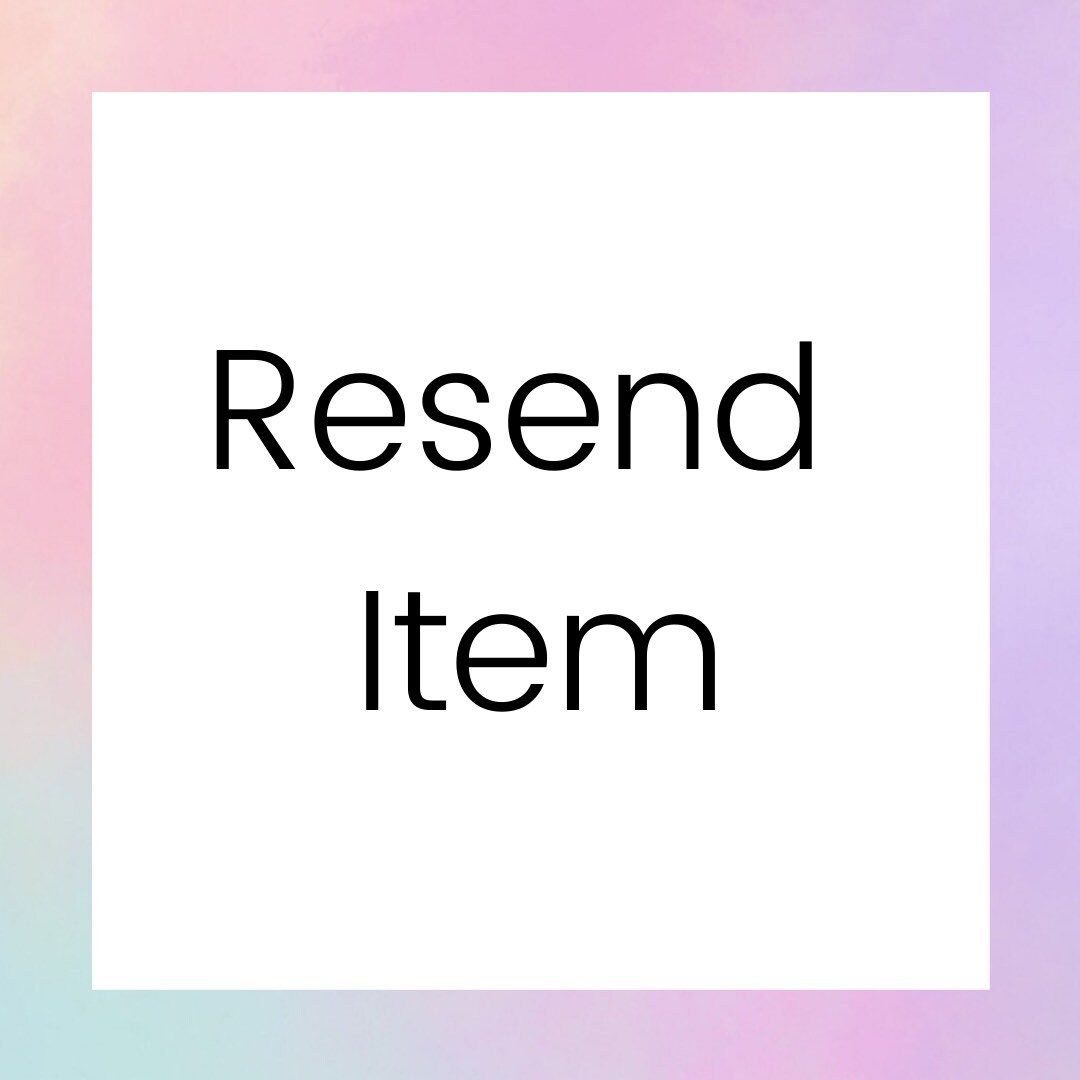Resend Package, - Etsy