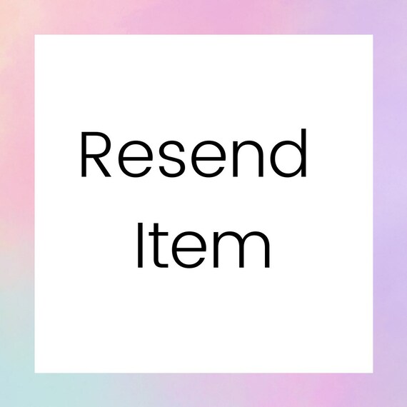 Resend Package - Etsy