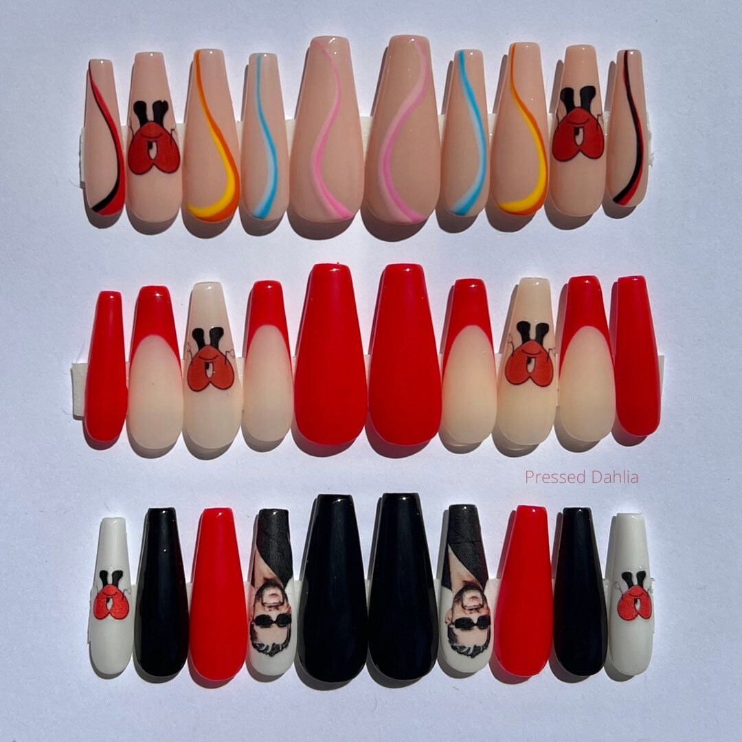 Bad Bunny Press on Nails Bad Bunny Nails Un Verano Sin Ti - Etsy