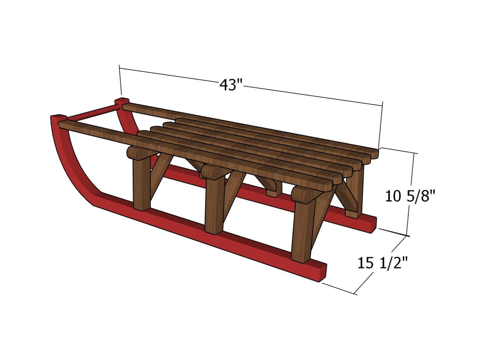 DIY Santa Sled Plans - Simple Wooden Christmas Sleigh Plans - PDF ...