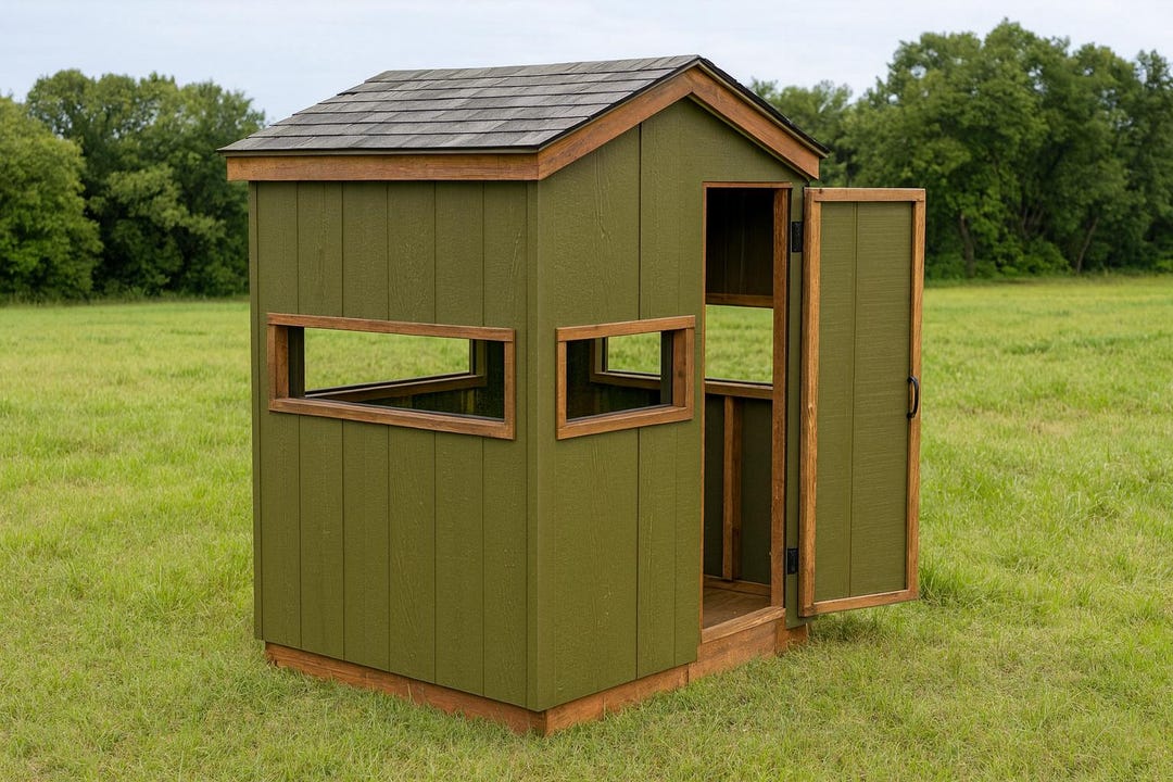5x6 Deer Blind Plans – 360 Degree Windows on All Sides – 2x4 Framing 16 ...