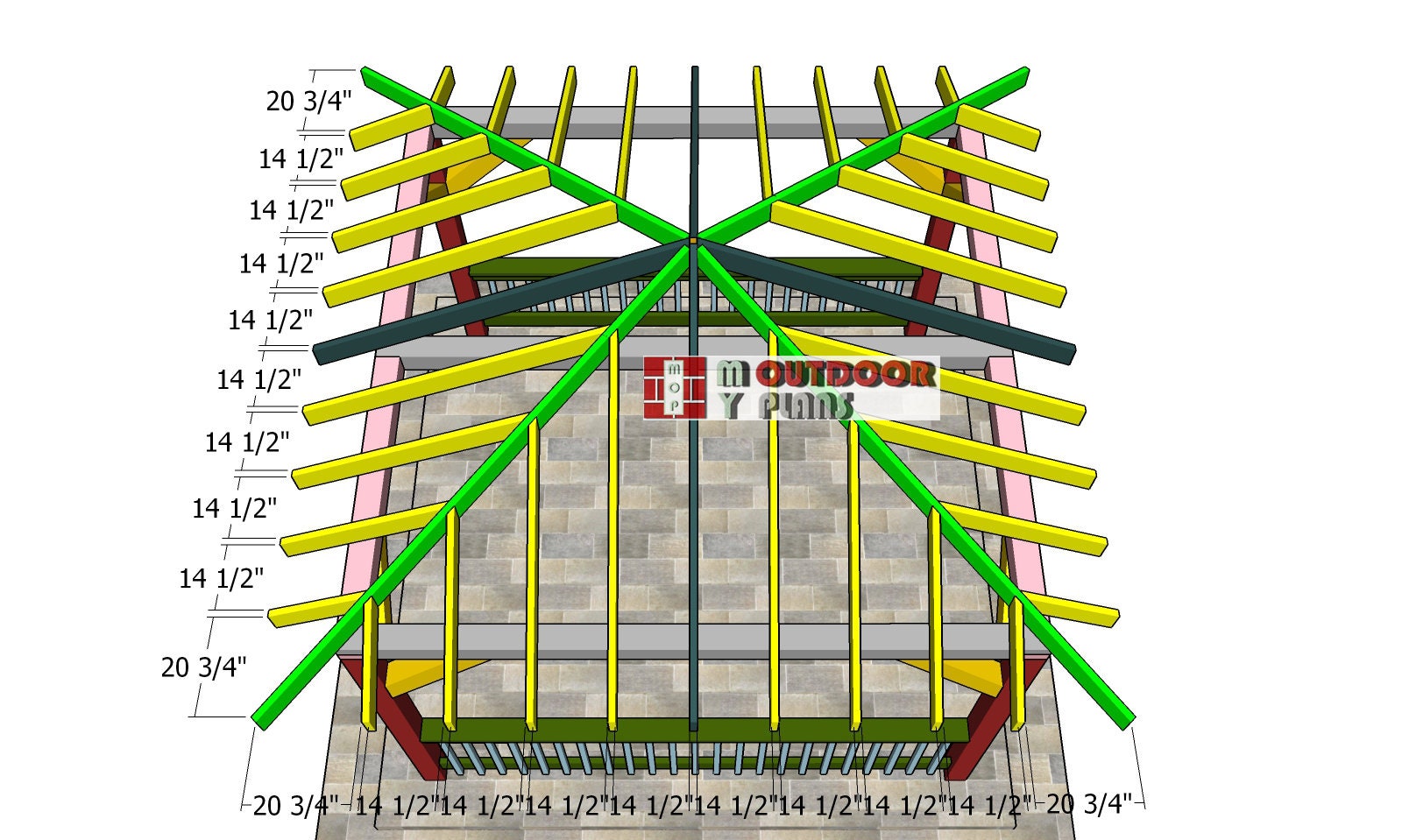 12x12 Hip Roof Framing Basics Framing A Hipped Roof, How To Build A
