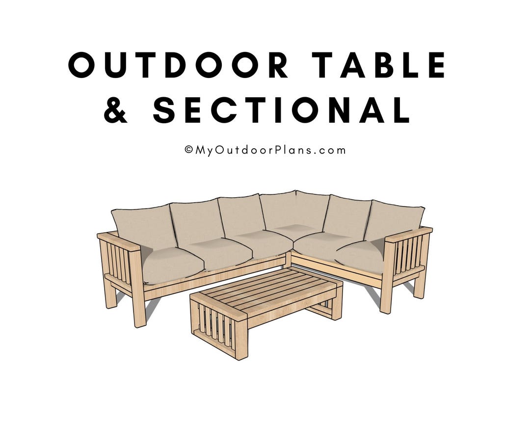 DIY Outdoor Sectional Sofa Plans - PDF Download - Etsy