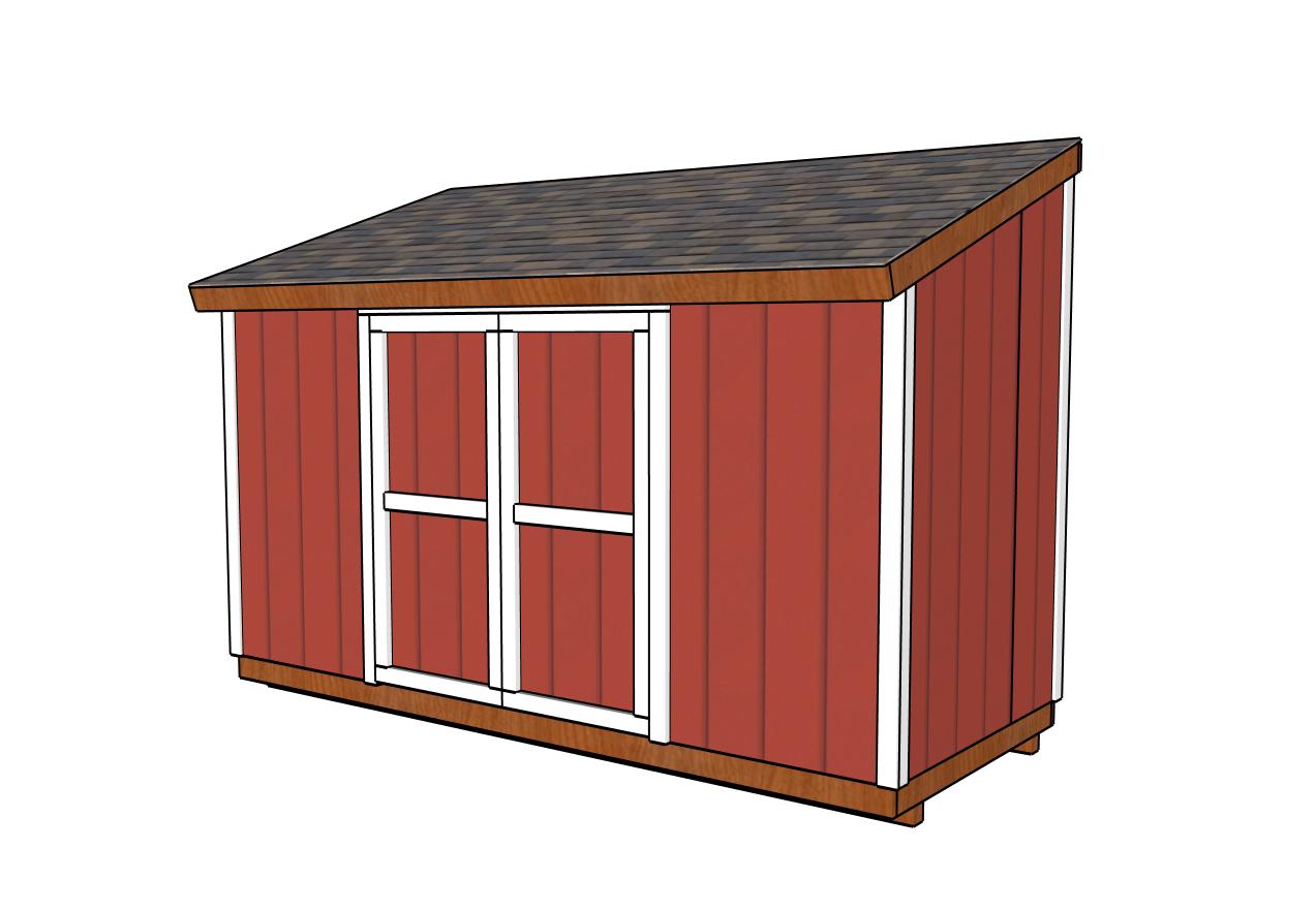 6x14 Lean To Shed Plans Diy Compact Storage Double Doors Printable