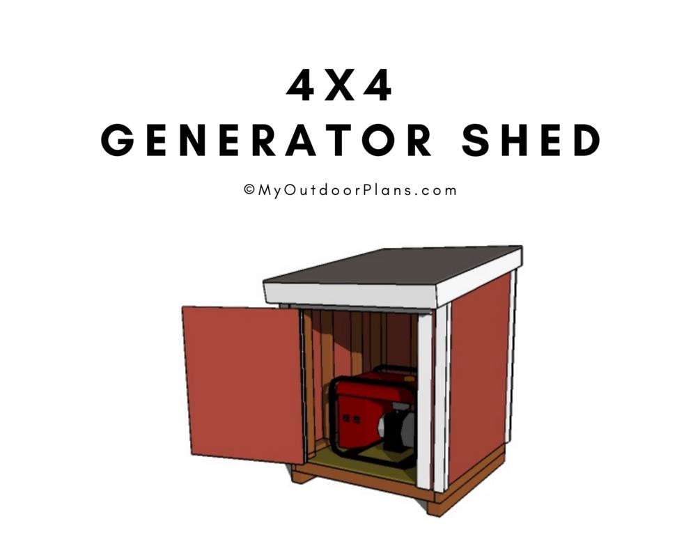4x4 Generator Shed Roof Plans: DIY Outdoor Shelter (PDF Download) - Etsy