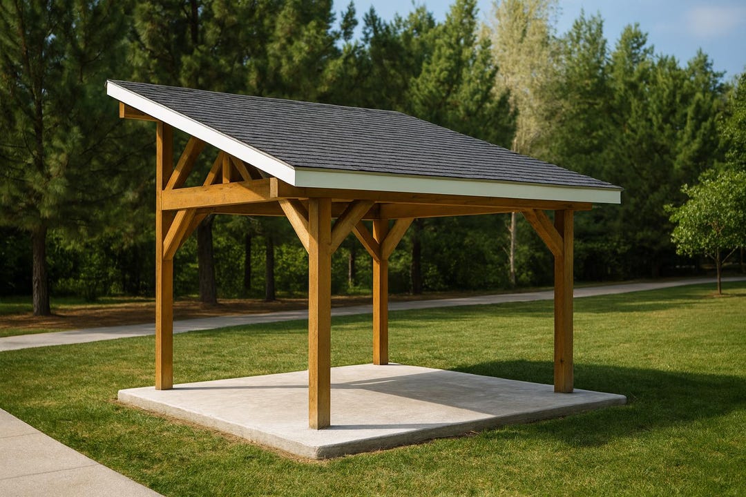 DIY 16x16 Lean to Pavilion Plans – Step-by-step PDF Download - Etsy