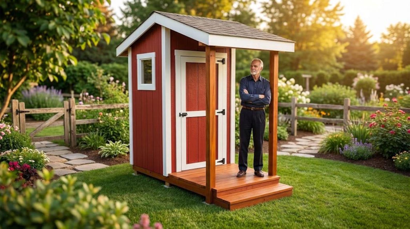 DIY Outhouse With Porch Plans - PDF Download - Etsy