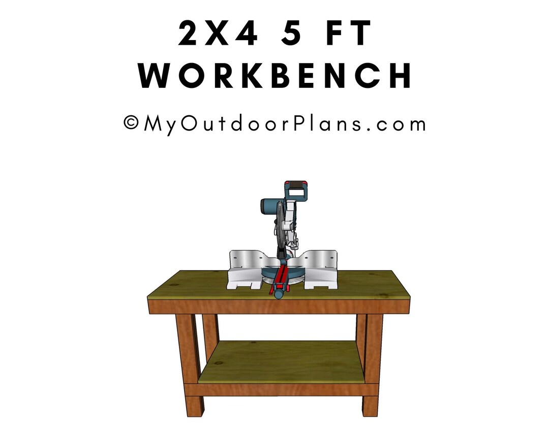 5 Ft Workbench Plans - Etsy