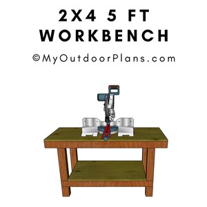 5 Ft Workbench Plans - Etsy