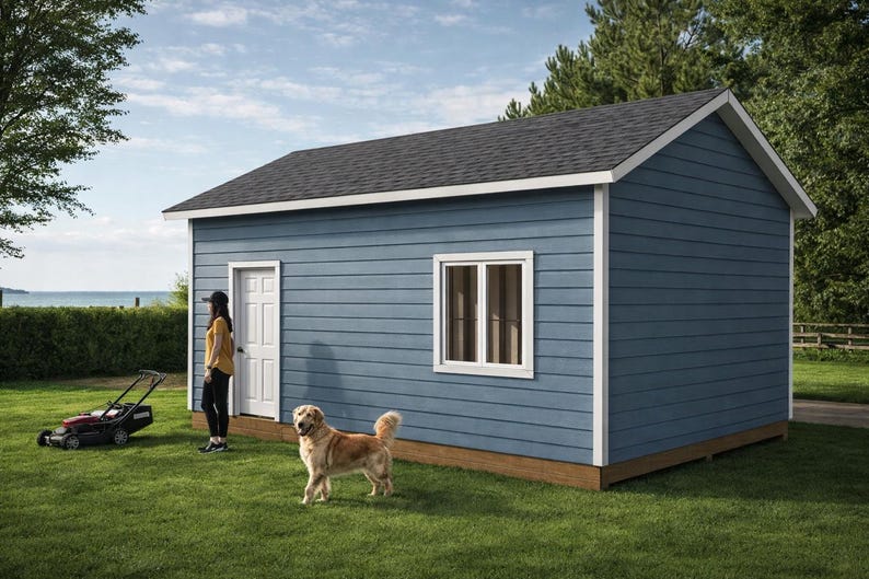 16x24 Gable Shed Plans – DIY Workshop/storage (PDF Download) - Etsy