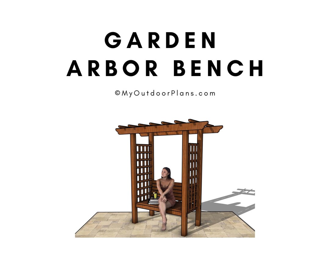 DIY Garden Arbor Bench Plans - Wooden Arbor With Bench Plans - PDF Download - Etsy