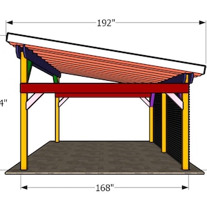 DIY 14x20 Lean to Pavilion Plans - Large Modern Backyard Gazebo Plans ...
