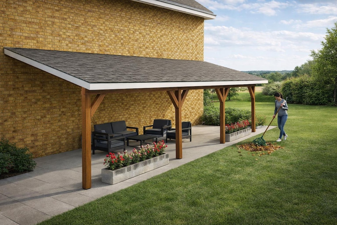 10x40 Lean to Patio Cover Plans – DIY Carport (PDF Download) - Etsy