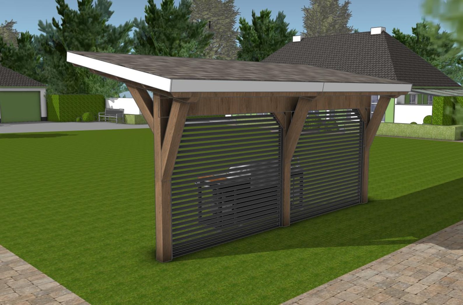 DIY Large Cantilevered Pergola - 3 Post Pergola Plans - PDF Download - Etsy