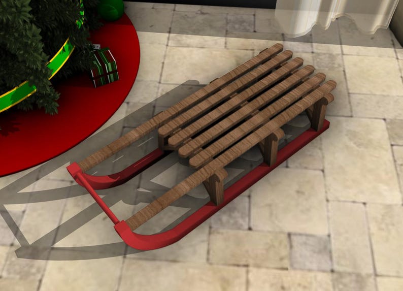 DIY Santa Sled Plans - Simple Wooden Christmas Sleigh Plans - PDF ...