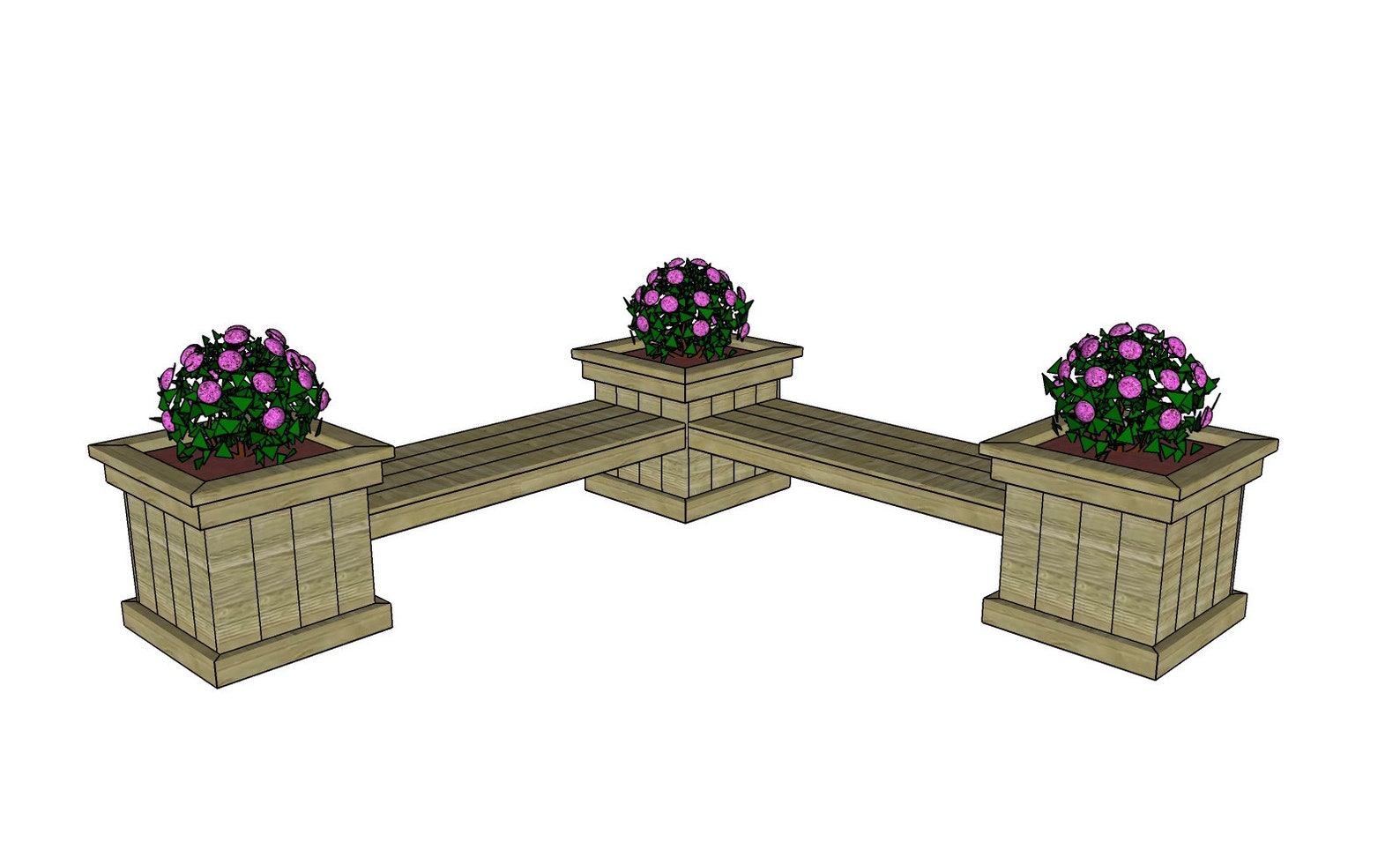 DIY Planter Bench Plans - PDF Download - Etsy