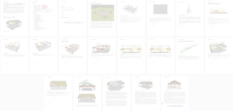 DIY 20x30 Gable Pavilion Plans – Backyard Wooden Structure (PDF ...