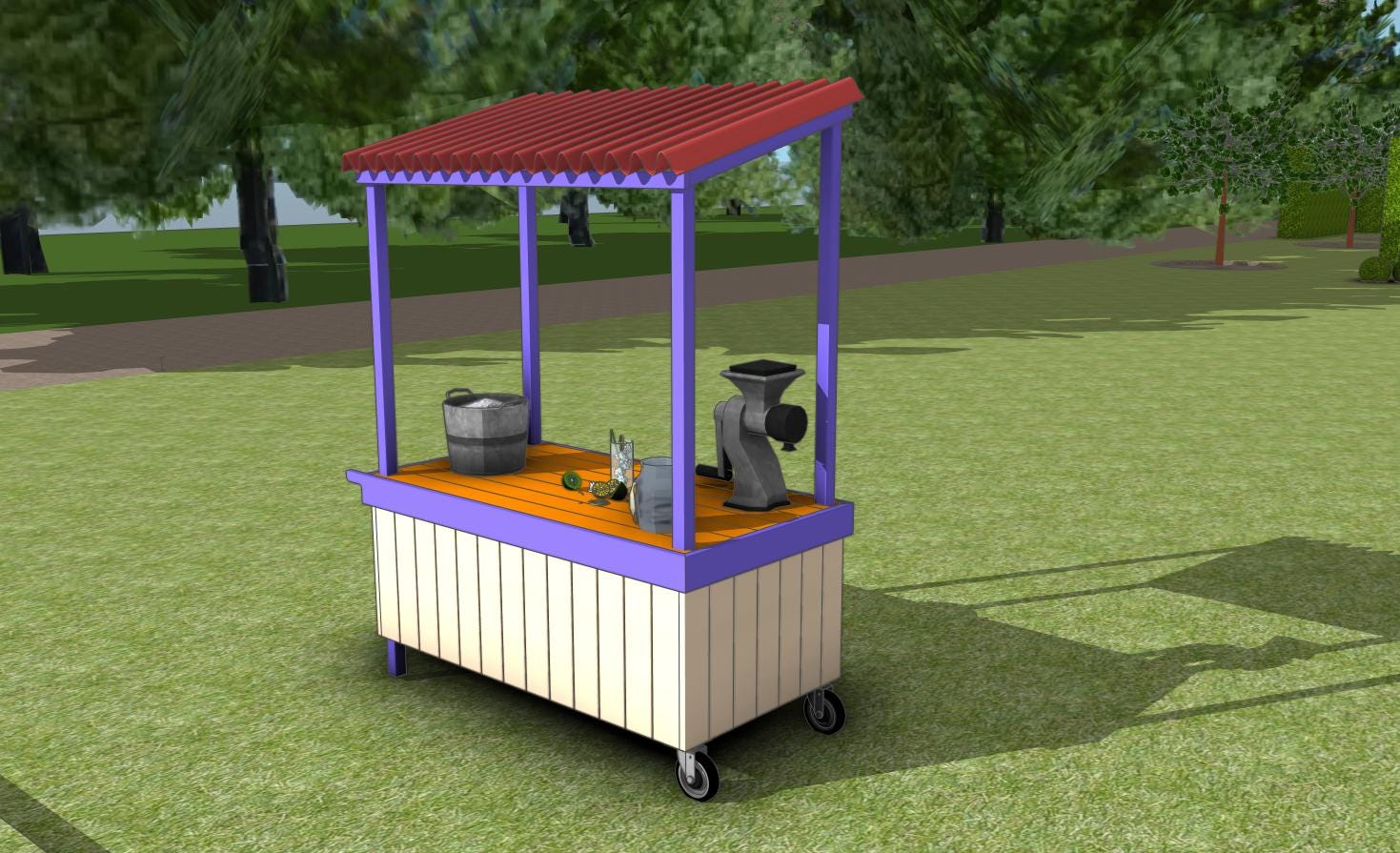 DIY Wooden Lemonade Stand Plans With Wheels (PDF Download) - Etsy