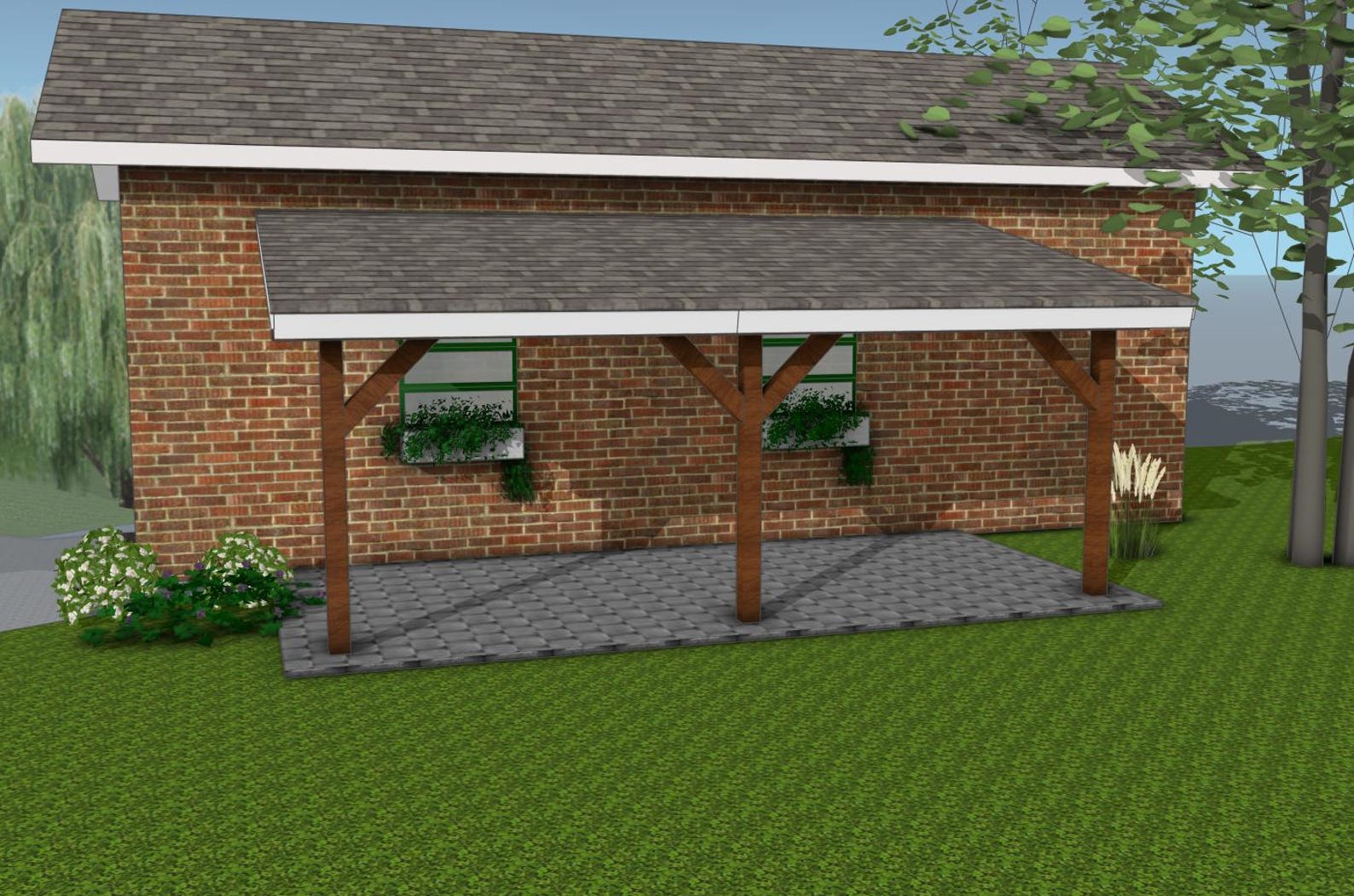 DIY 10x20 Lean to Patio Cover Plans – Attached Addition (PDF Download ...