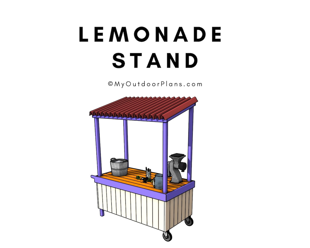 DIY Wooden Lemonade Stand Plans With Wheels (PDF Download) - Etsy